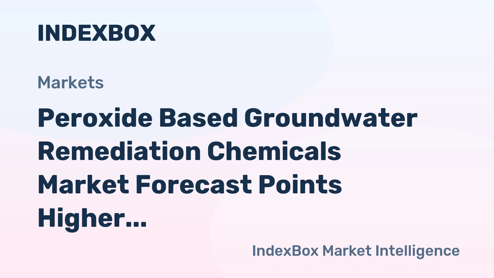 Peroxide Based Groundwater Remediation Chemicals Market Forecast Points Higher Toward 2035, Driven by Stringent Environmental Regulations