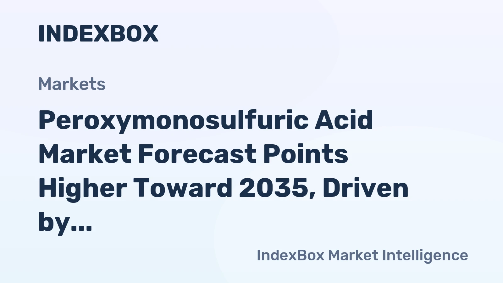 Peroxymonosulfuric Acid Market Forecast Points Higher Toward 2035, Driven by Medical Sterilization Demand