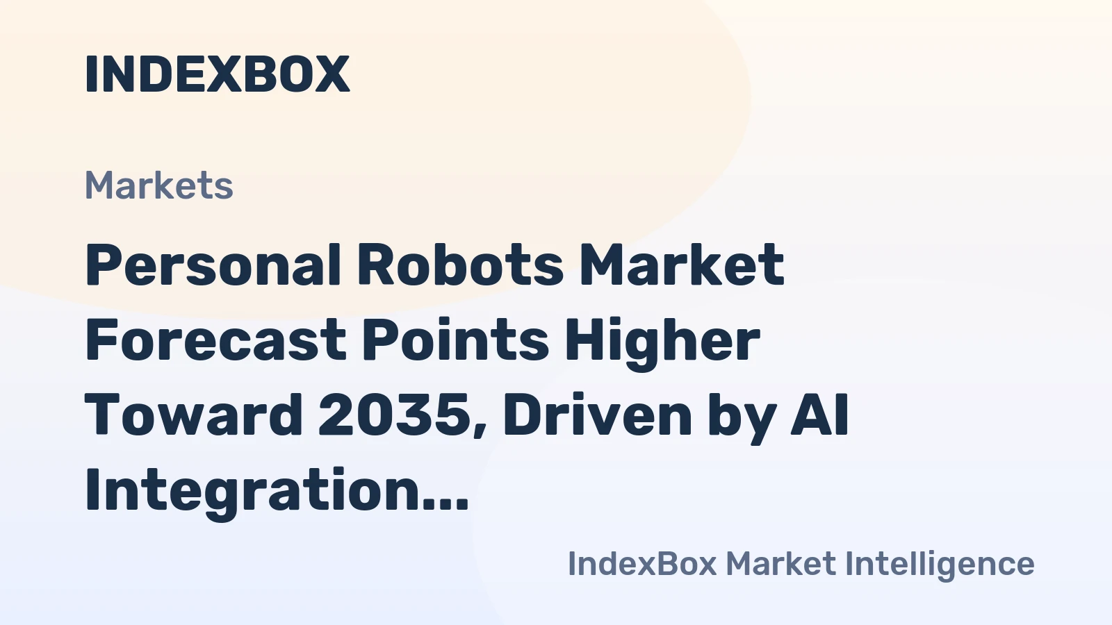 Personal Robots Market Forecast Points Higher Toward 2035, Driven by AI Integration and Aging Demographics