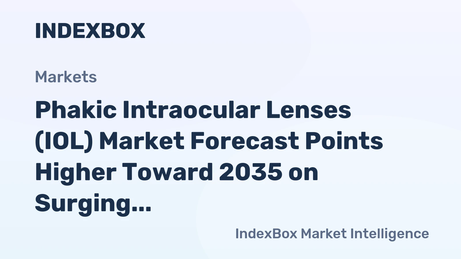 Phakic Intraocular Lenses (IOL) Market Forecast Points Higher Toward 2035 on Surging Demand for Premium Vision Correction