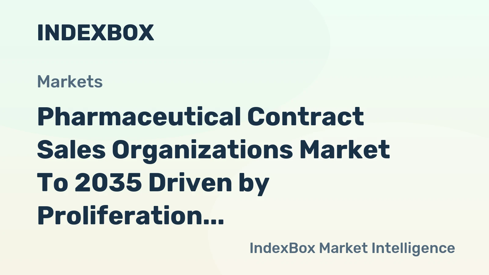 Pharmaceutical Contract Sales Organizations Market to 2035 Driven by Proliferation of Small Biotech Firms Lacking Commercial Teams
