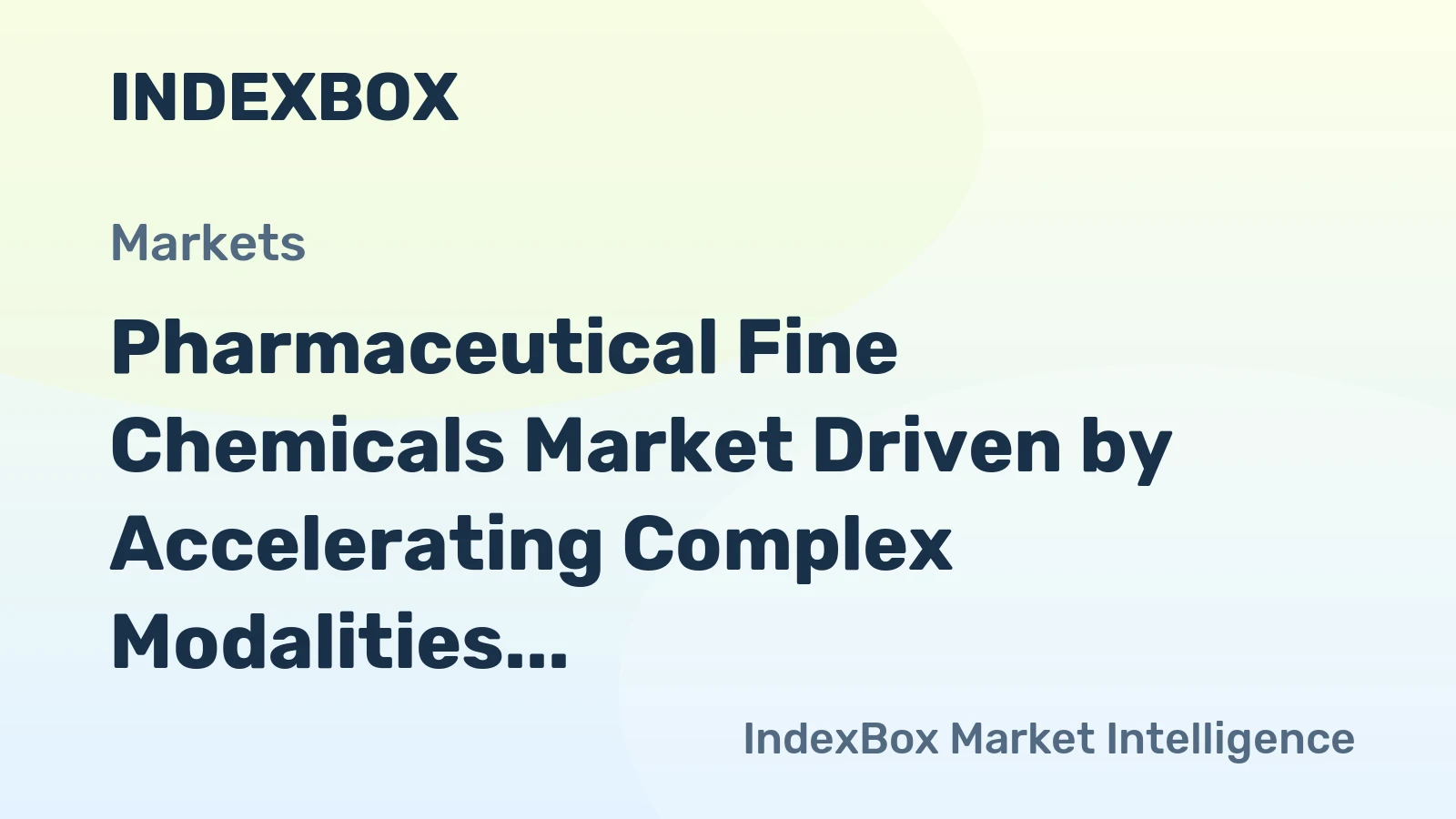 Pharmaceutical Fine Chemicals Market Driven by Accelerating Complex Modalities to 2035