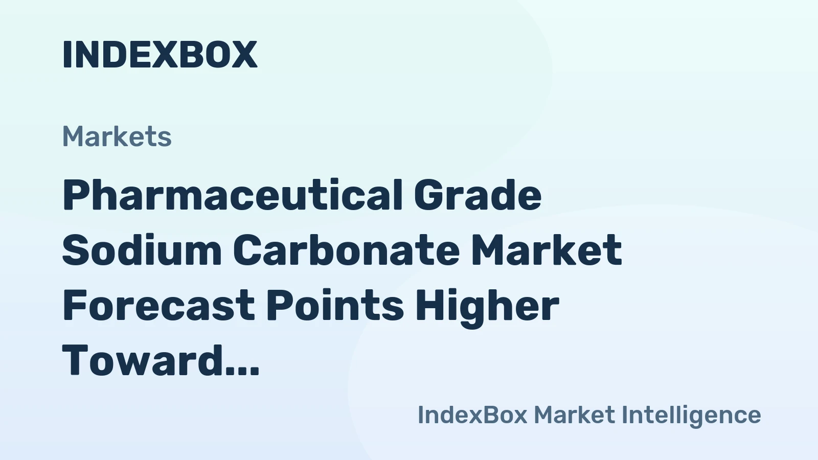 Pharmaceutical Grade Sodium Carbonate Market Forecast Points Higher Toward 2035 on Rising Biopharma Demand