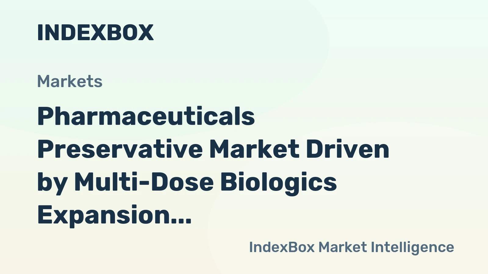Pharmaceuticals Preservative Market Driven by Multi-Dose Biologics Expansion to 2035