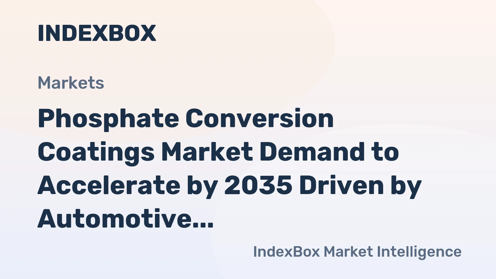 Phosphate Conversion Coatings Market Demand to Accelerate by 2035 Driven by Automotive Lightweighting and Corrosion Mandates