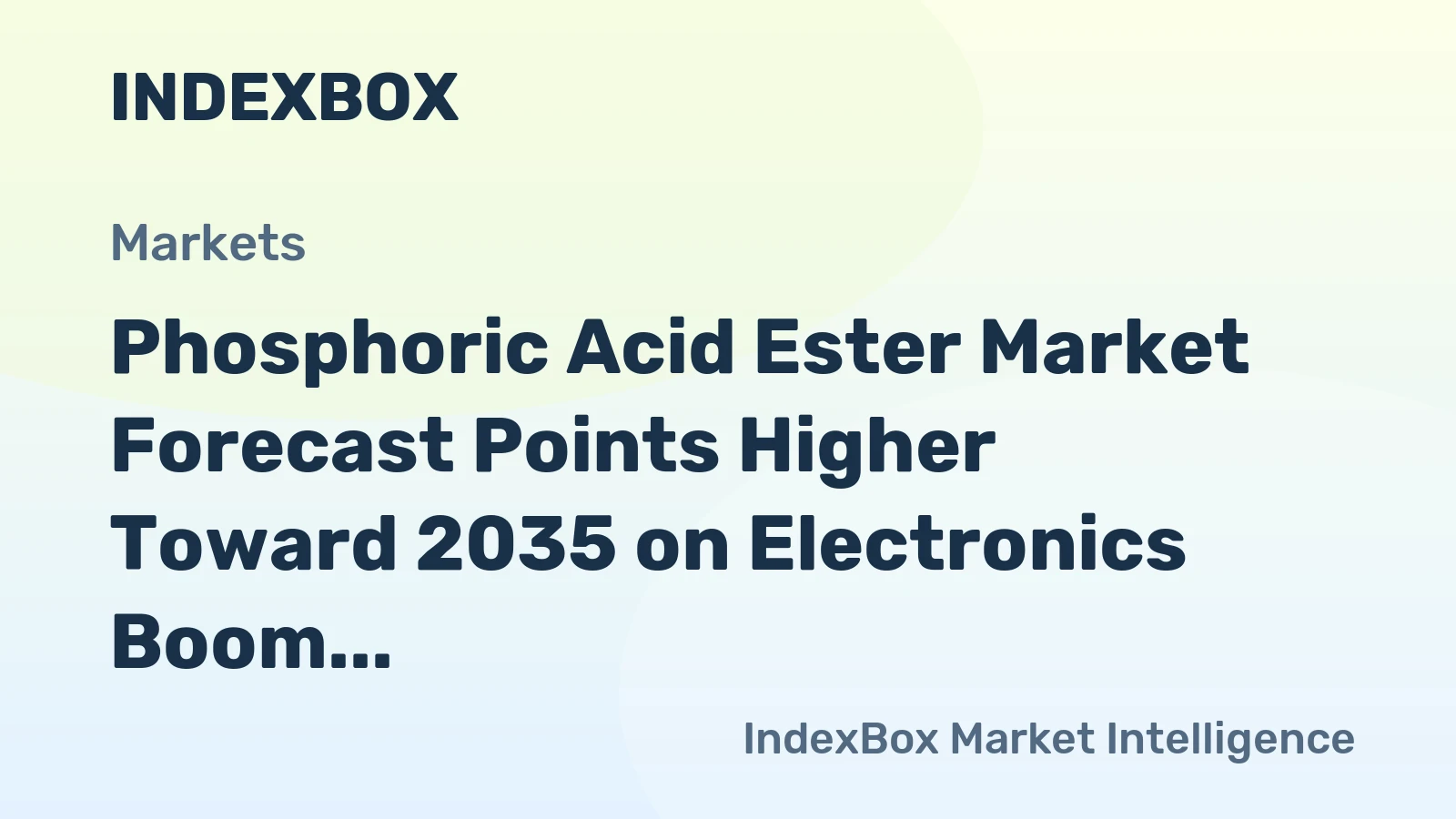 Phosphoric Acid Ester Market Forecast Points Higher Toward 2035 on Electronics Boom and Mining Modernization
