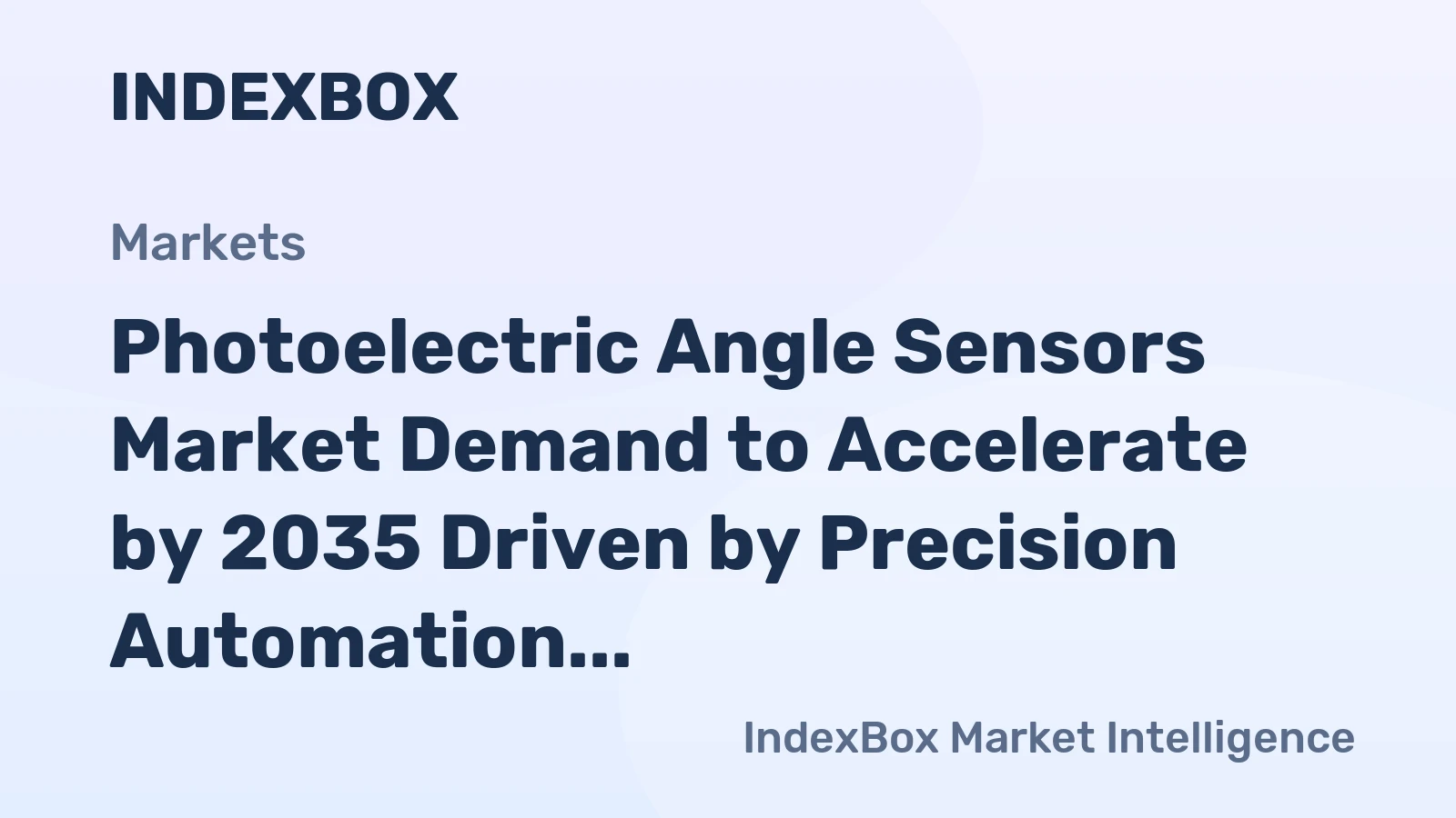 Photoelectric Angle Sensors Market Demand to Accelerate by 2035 Driven by Precision Automation and Semiconductor Expansion