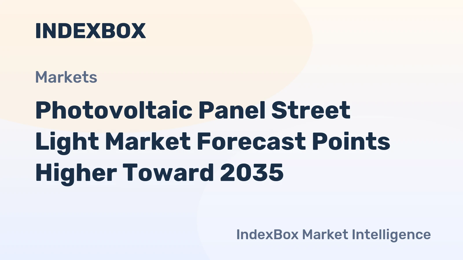 Photovoltaic Panel Street Light Market Forecast Points Higher Toward 2035, Driven by Smart City Infrastructure and Falling Solar Component Costs