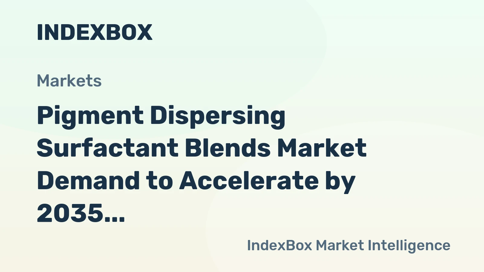 Pigment Dispersing Surfactant Blends Market Demand to Accelerate by 2035 on Water-Based Ink Shift