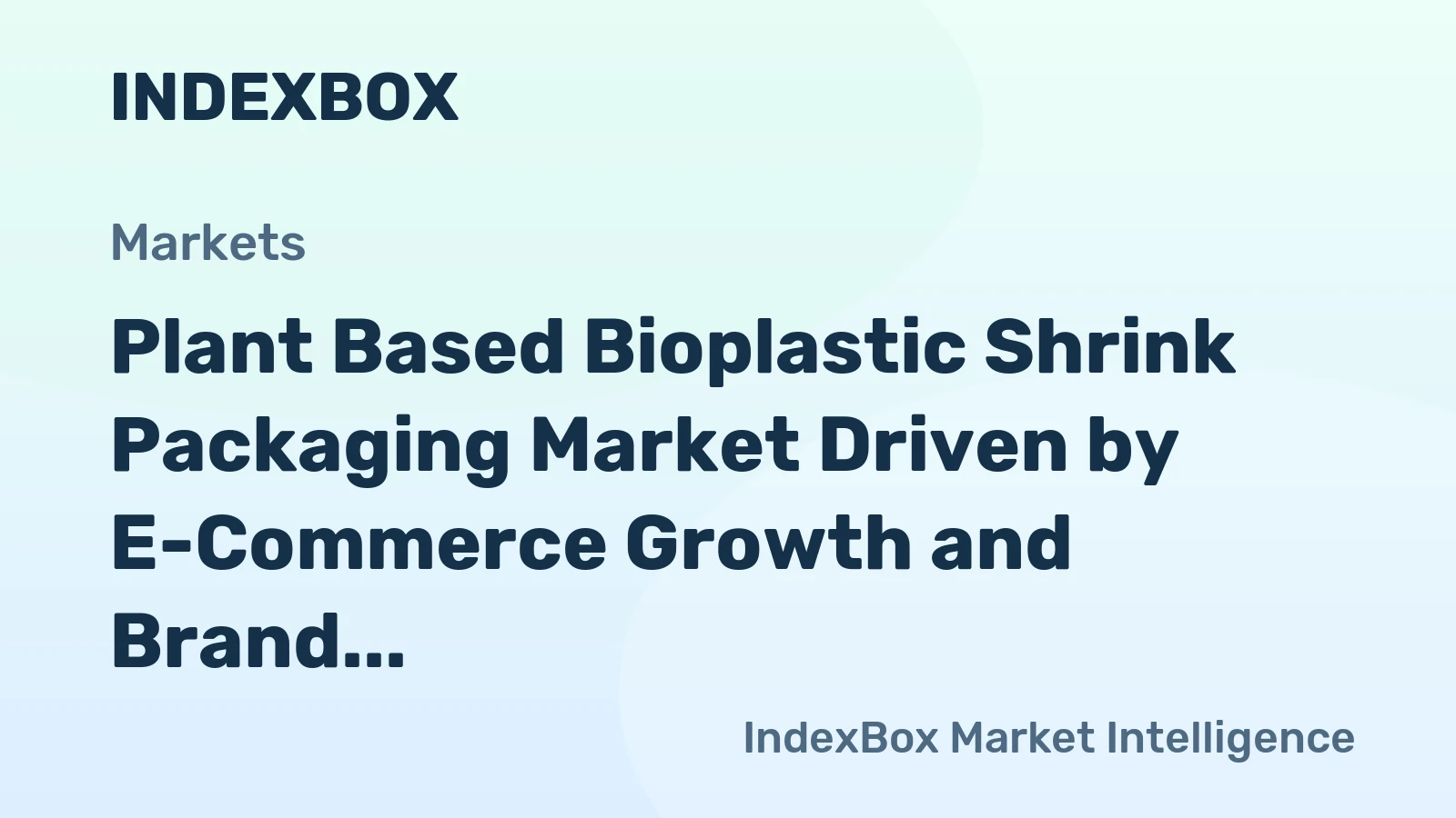 Plant Based Bioplastic Shrink Packaging Market Driven by E-Commerce Growth and Brand Sustainability Mandates to 2035