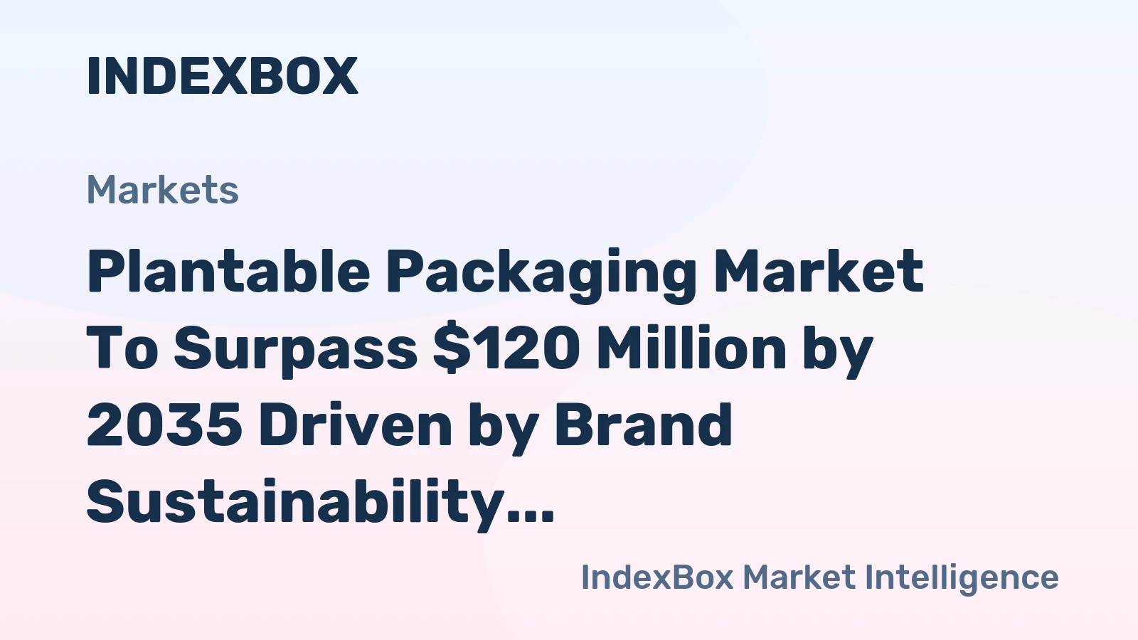 Plantable Packaging Market to Surpass $120 Million by 2035 Driven by Brand Sustainability Mandates and Retailer Private-Label Expansion