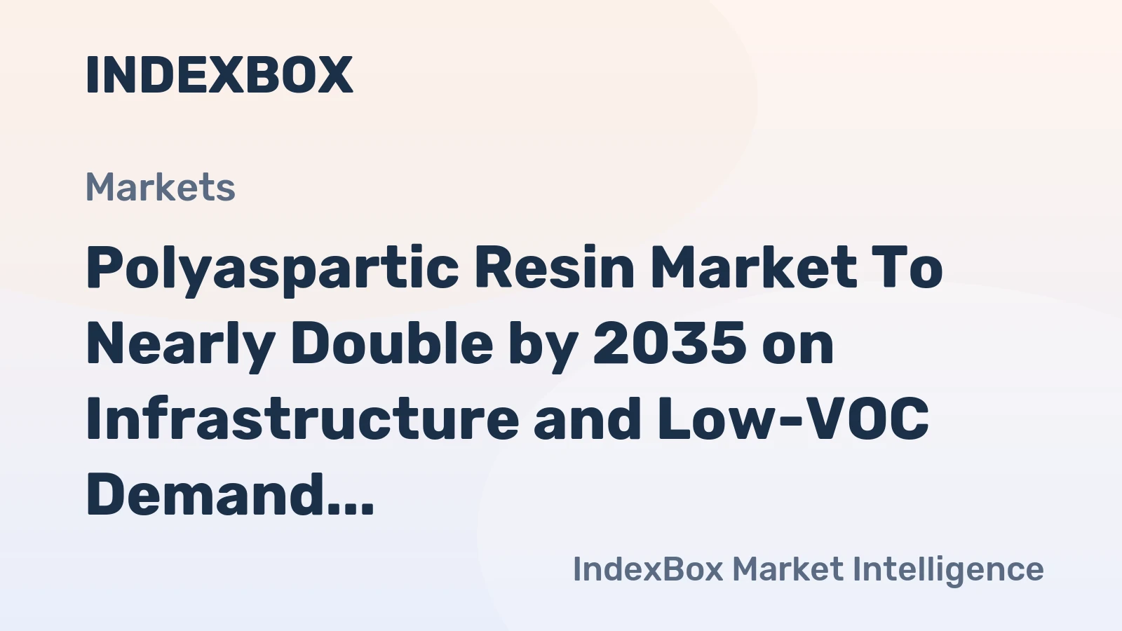 Polyaspartic Resin Market to Nearly Double by 2035 on Infrastructure and Low-VOC Demand