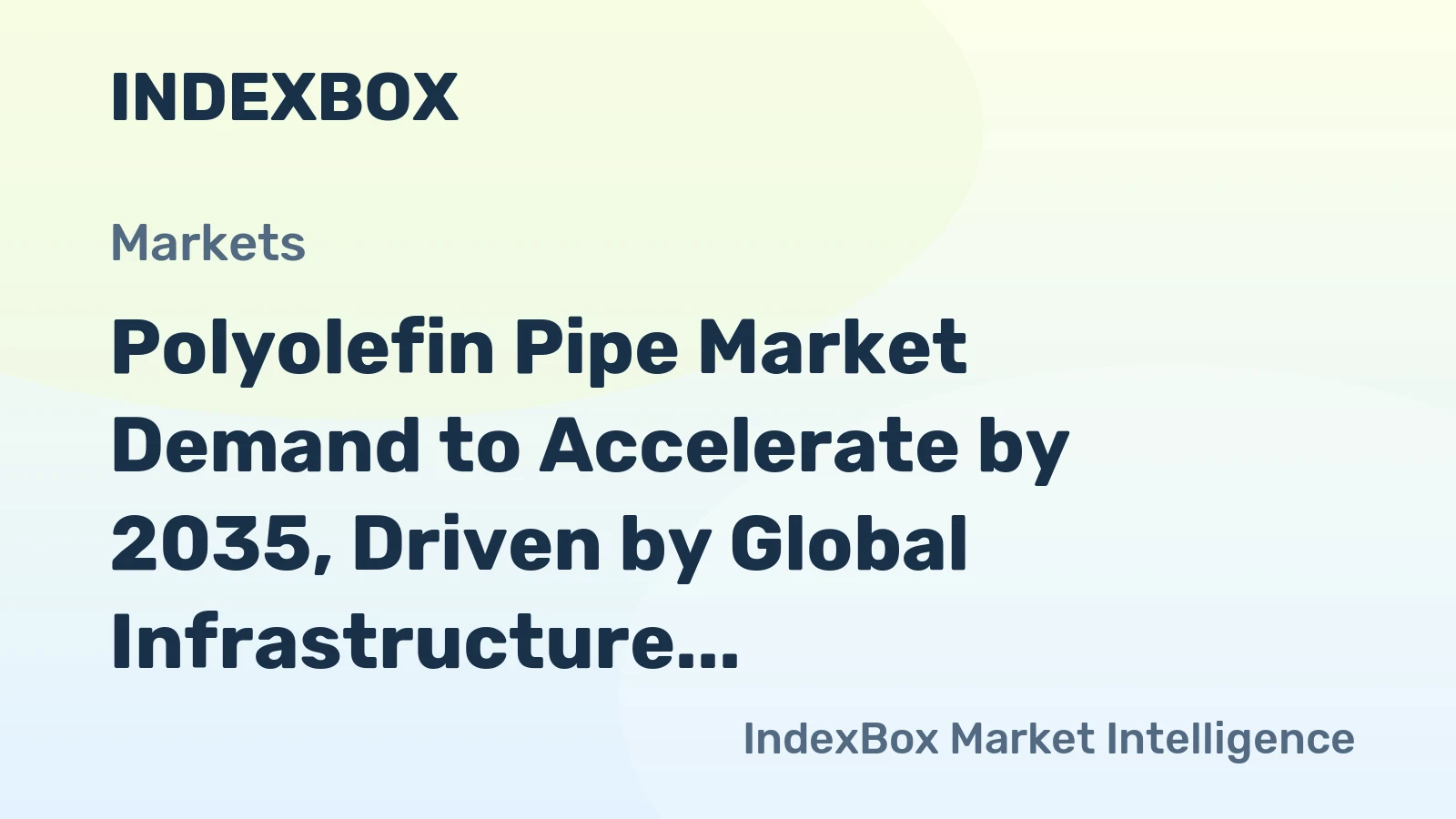 Polyolefin Pipe Market Demand to Accelerate by 2035, Driven by Global Infrastructure Modernization