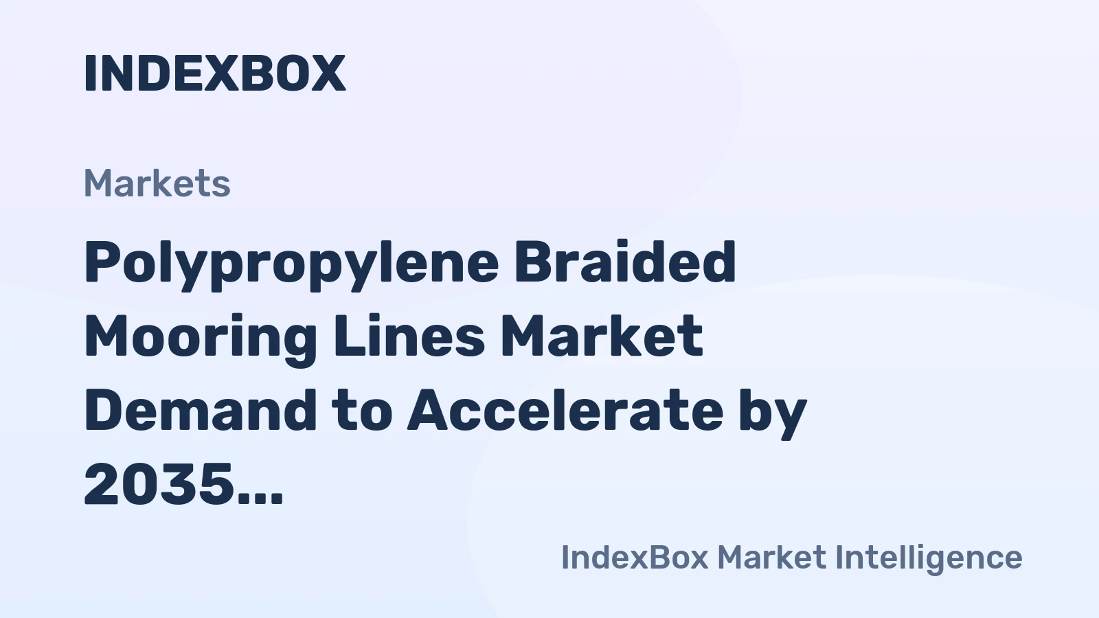 Polypropylene Braided Mooring Lines Market Demand to Accelerate by 2035 Driven by Offshore Wind Expansion and Fleet Renewal Cycles
