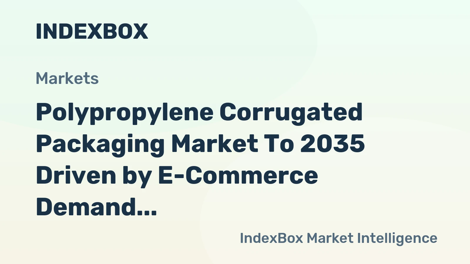 Polypropylene Corrugated Packaging Market to 2035 Driven by E-Commerce Demand for Durable, Lightweight Solutions