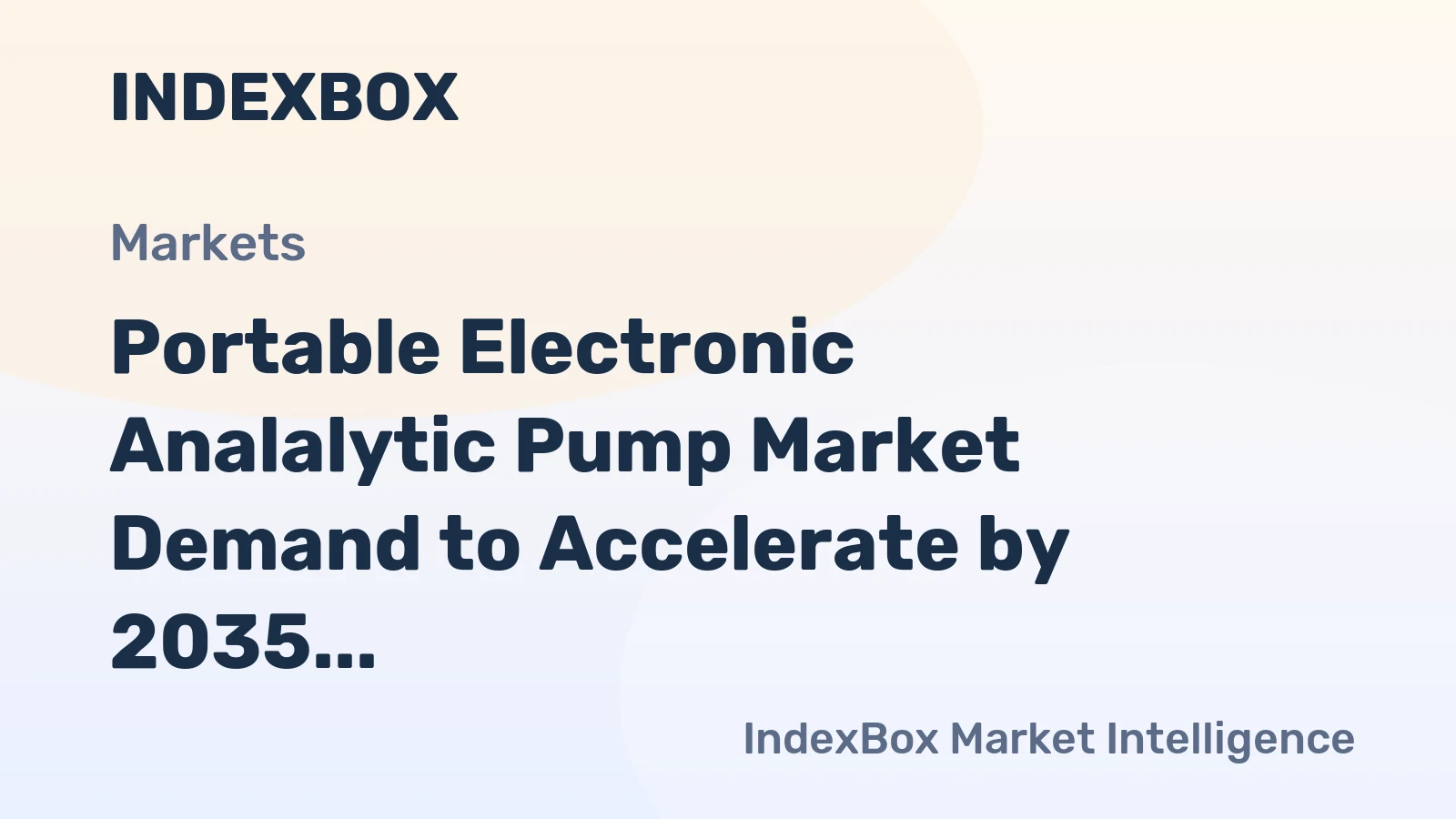 Portable Electronic Analalytic Pump Market Demand to Accelerate by 2035, Driven by Home Healthcare Expansion