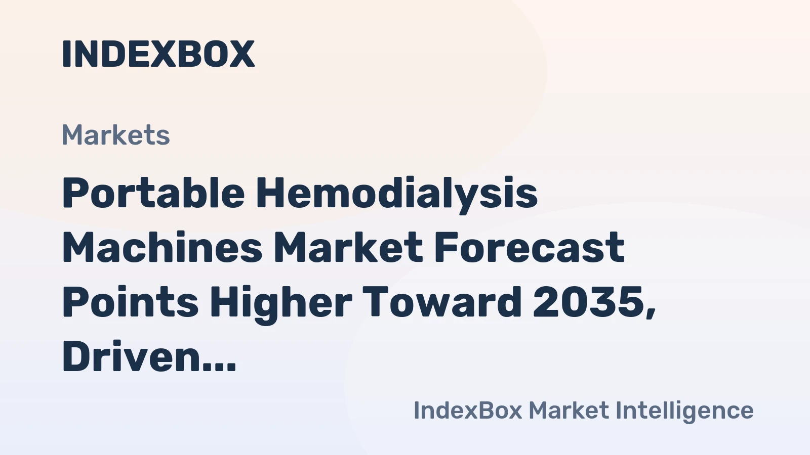 Portable Hemodialysis Machines Market Forecast Points Higher Toward 2035, Driven by Home Care Shift
