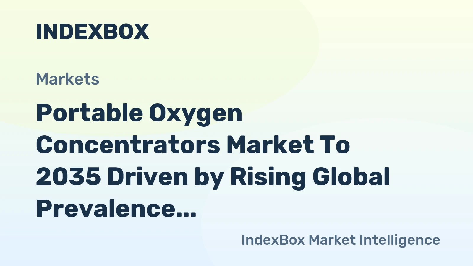 Portable Oxygen Concentrators Market to 2035 Driven by Rising Global Prevalence of Chronic Respiratory Conditions