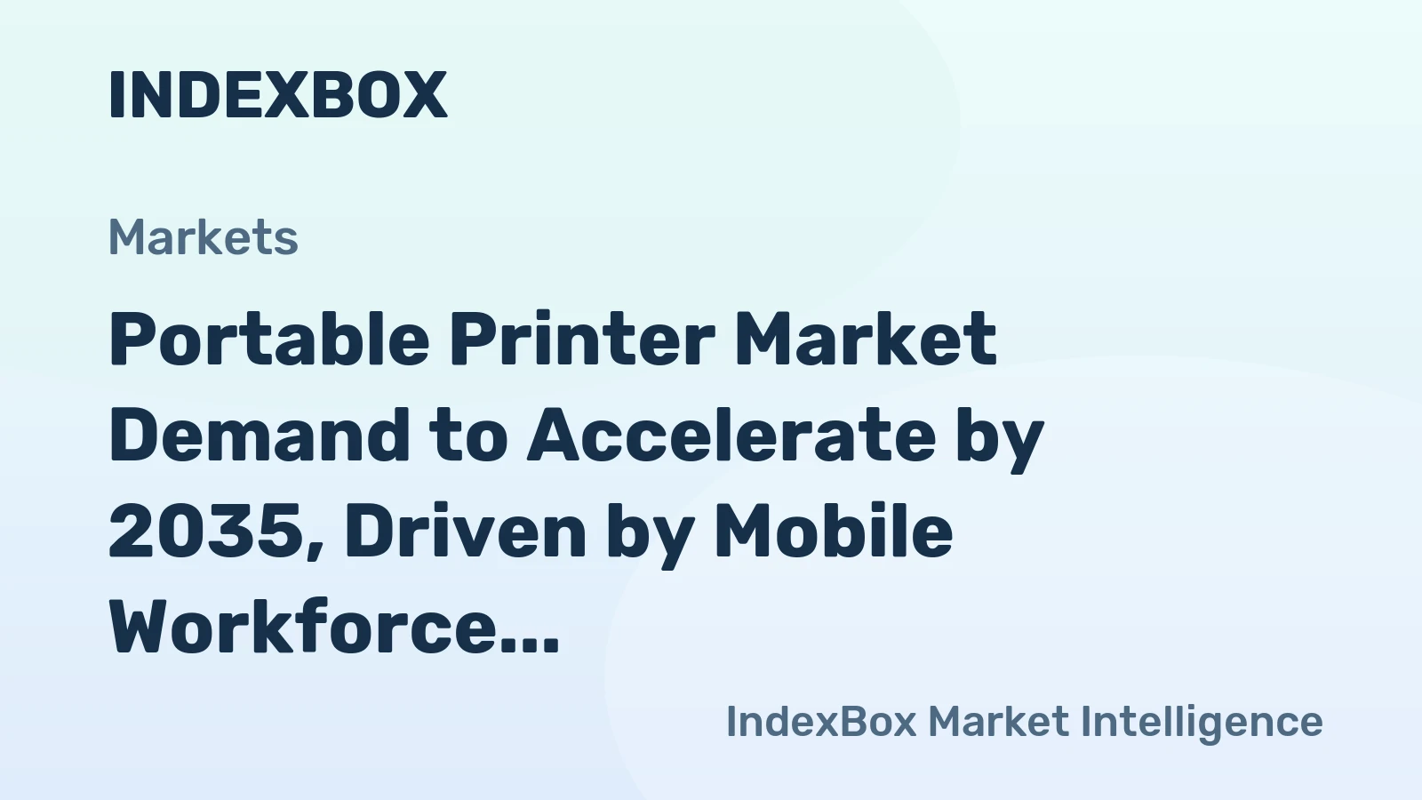 Portable Printer Market Demand to Accelerate by 2035, Driven by Mobile Workforce Expansion