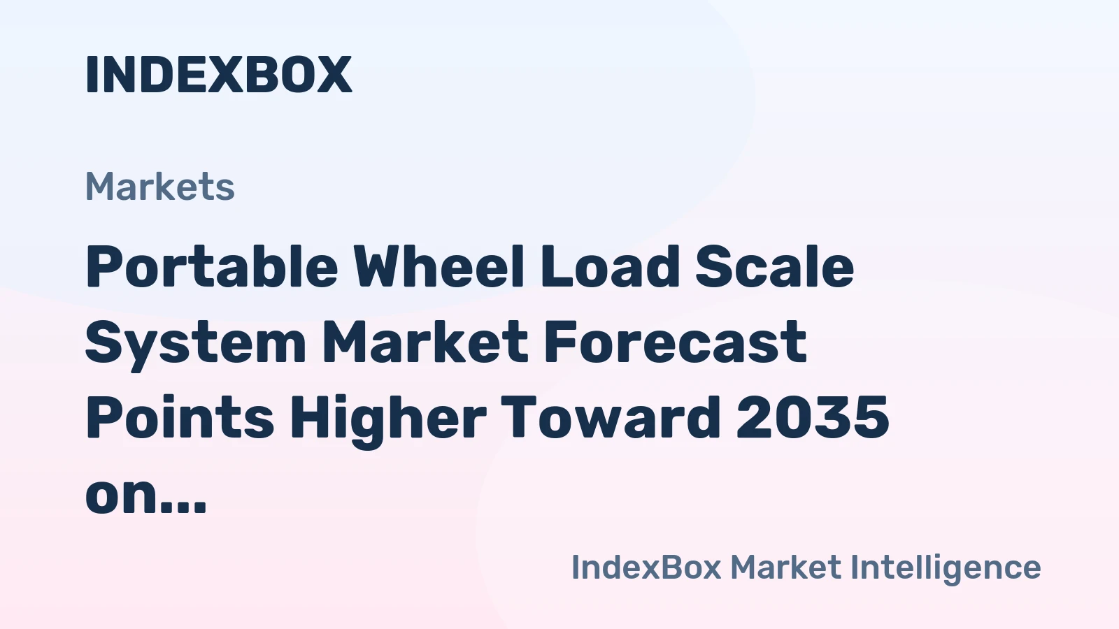 Portable Wheel Load Scale System Market Forecast Points Higher Toward 2035 on Stricter Axle-Load Enforcement