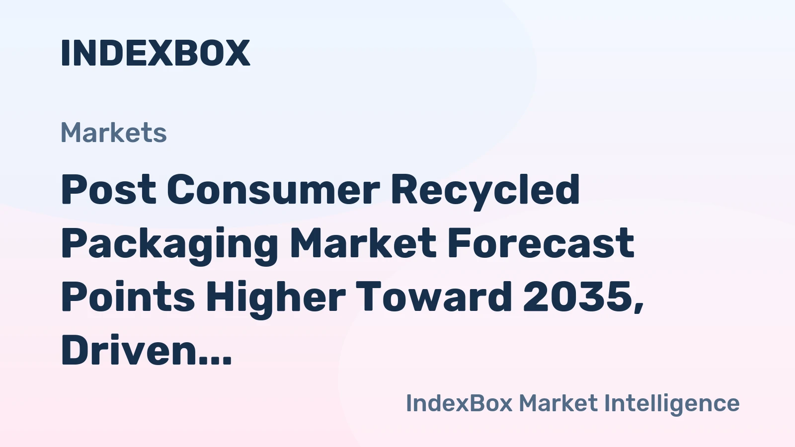 Post Consumer Recycled Packaging Market Forecast Points Higher Toward 2035, Driven by Regulatory Mandates