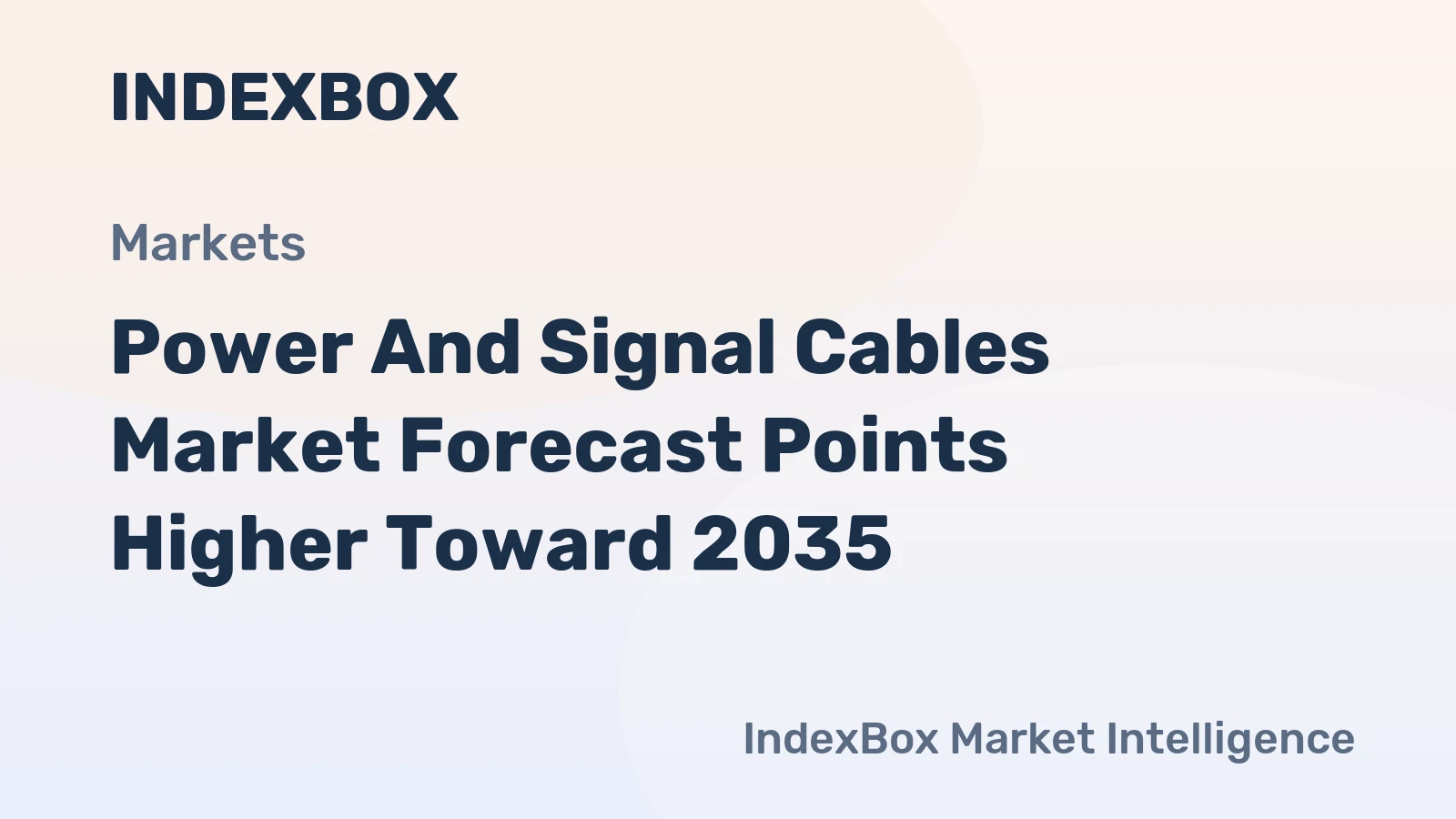 Power and Signal Cables Market Forecast Points Higher Toward 2035, Driven by Electrification and Data Convergence