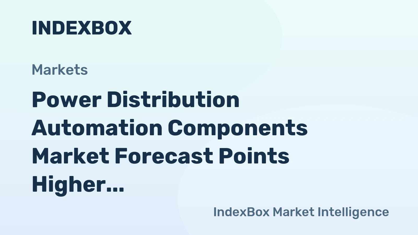 Power Distribution Automation Components Market Forecast Points Higher Toward 2035 Amid Grid Modernization Push