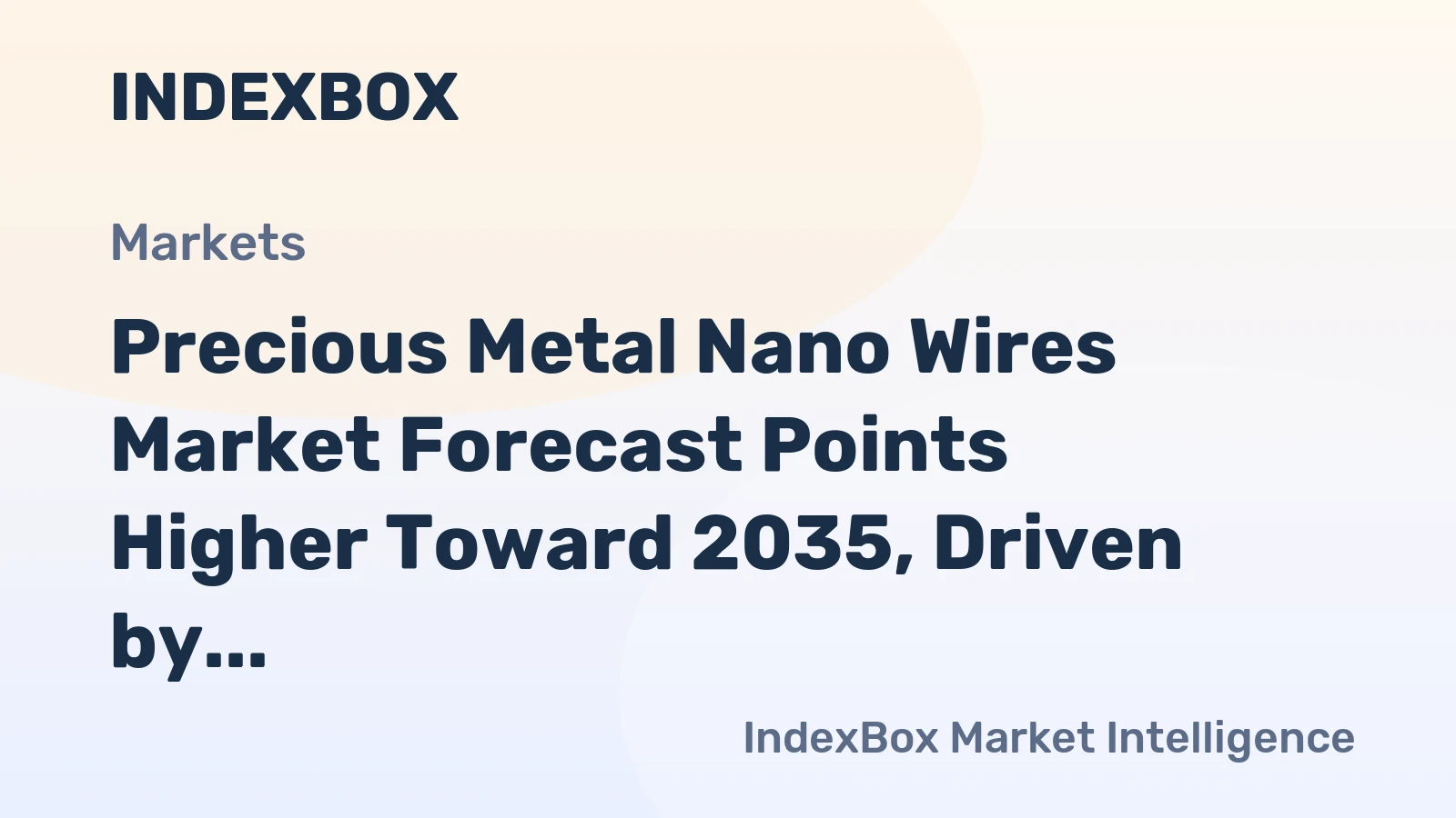 Precious Metal Nano Wires Market Forecast Points Higher Toward 2035, Driven by Miniaturization in Electronics