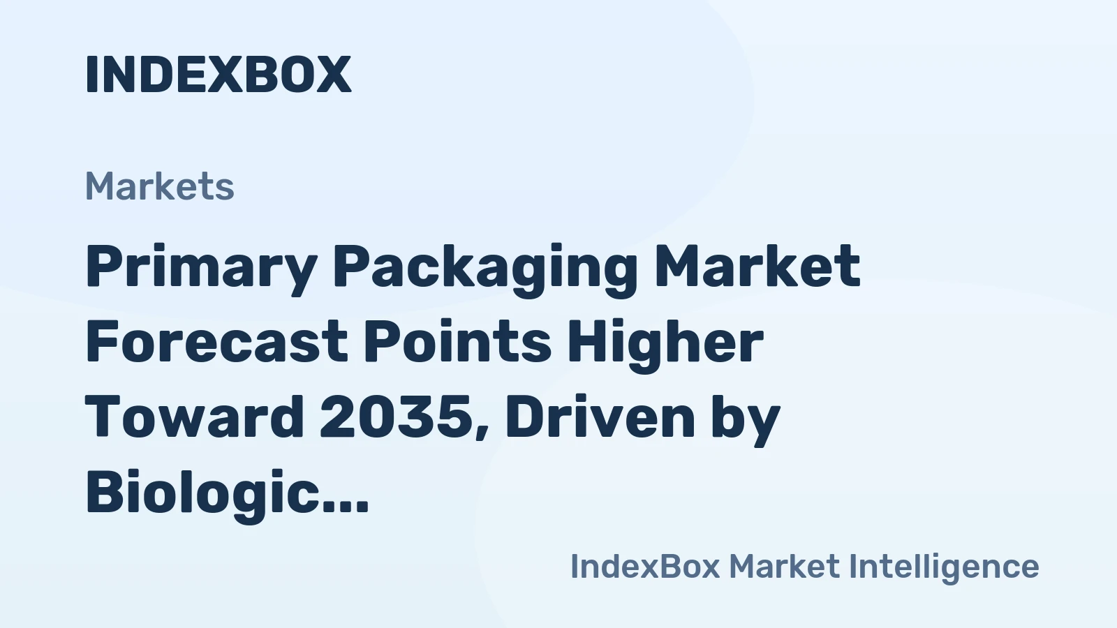 Primary Packaging Market Forecast Points Higher Toward 2035, Driven by Biologic Drug Pipeline Expansion