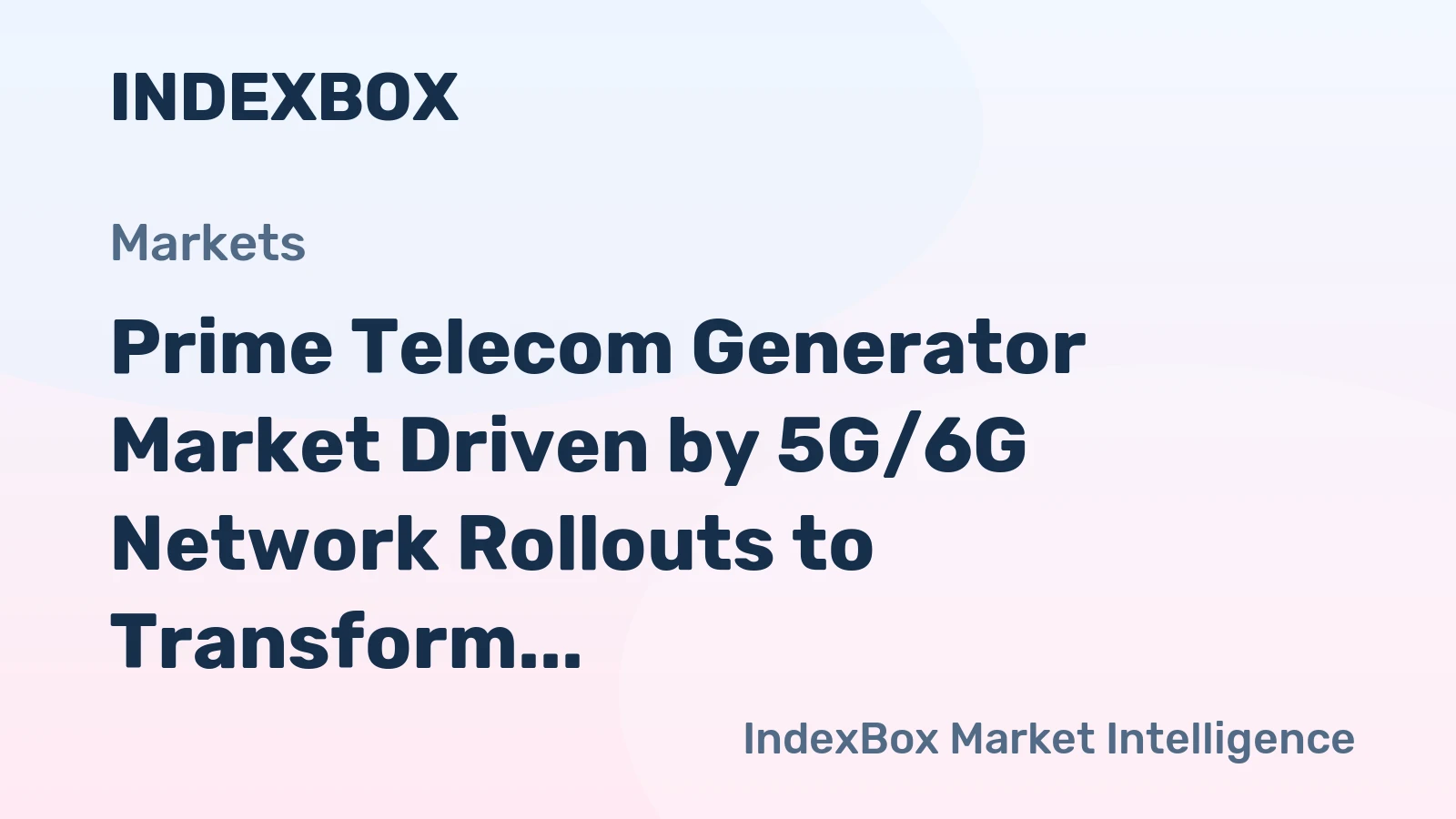 Prime Telecom Generator Market Driven by 5G/6G Network Rollouts to Transform Telecom Power Through 2035