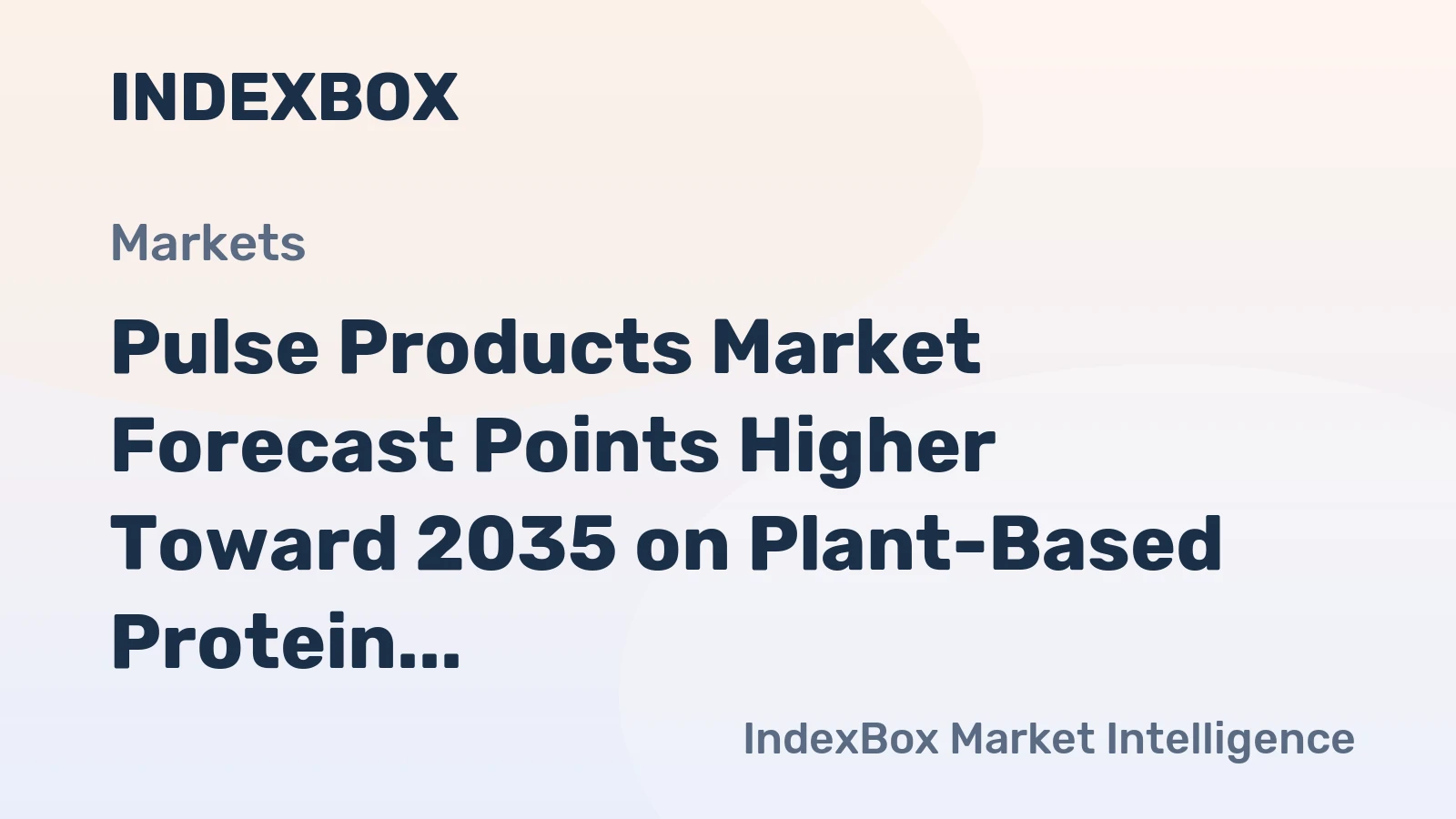 Pulse Products Market Forecast Points Higher Toward 2035 on Plant-Based Protein Demand
