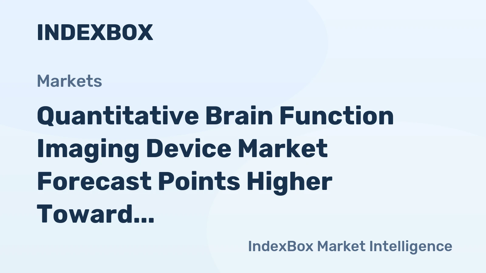 Quantitative Brain Function Imaging Device Market Forecast Points Higher Toward 2035 on AI Integration and Clinical Adoption