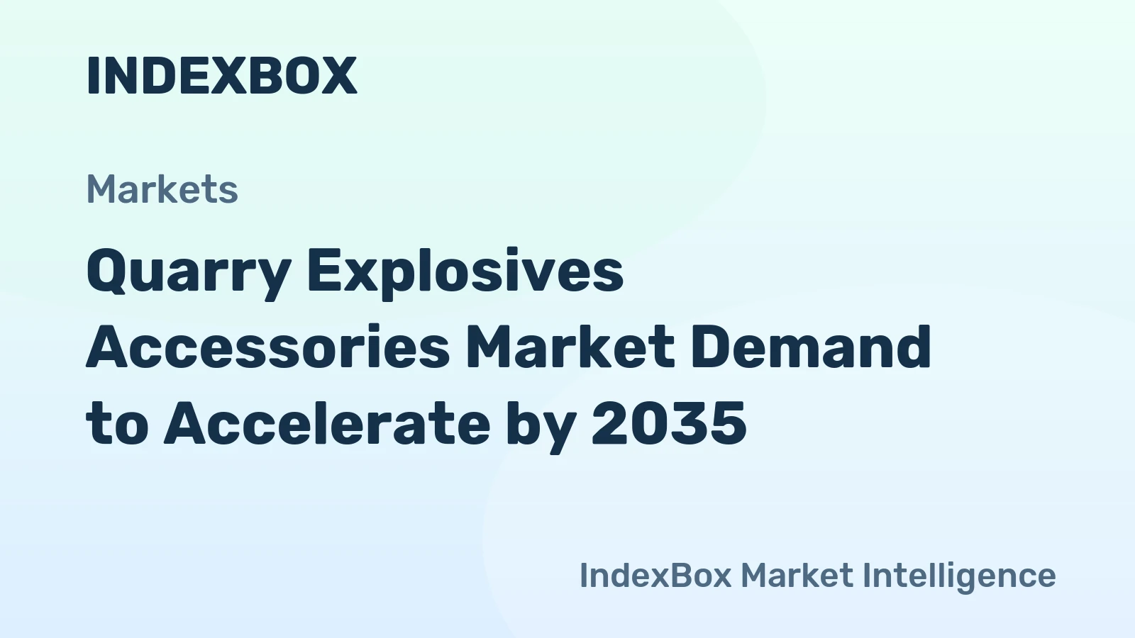 Quarry Explosives Accessories Market Demand to Accelerate by 2035, Driven by Infrastructure and Mining Expansion