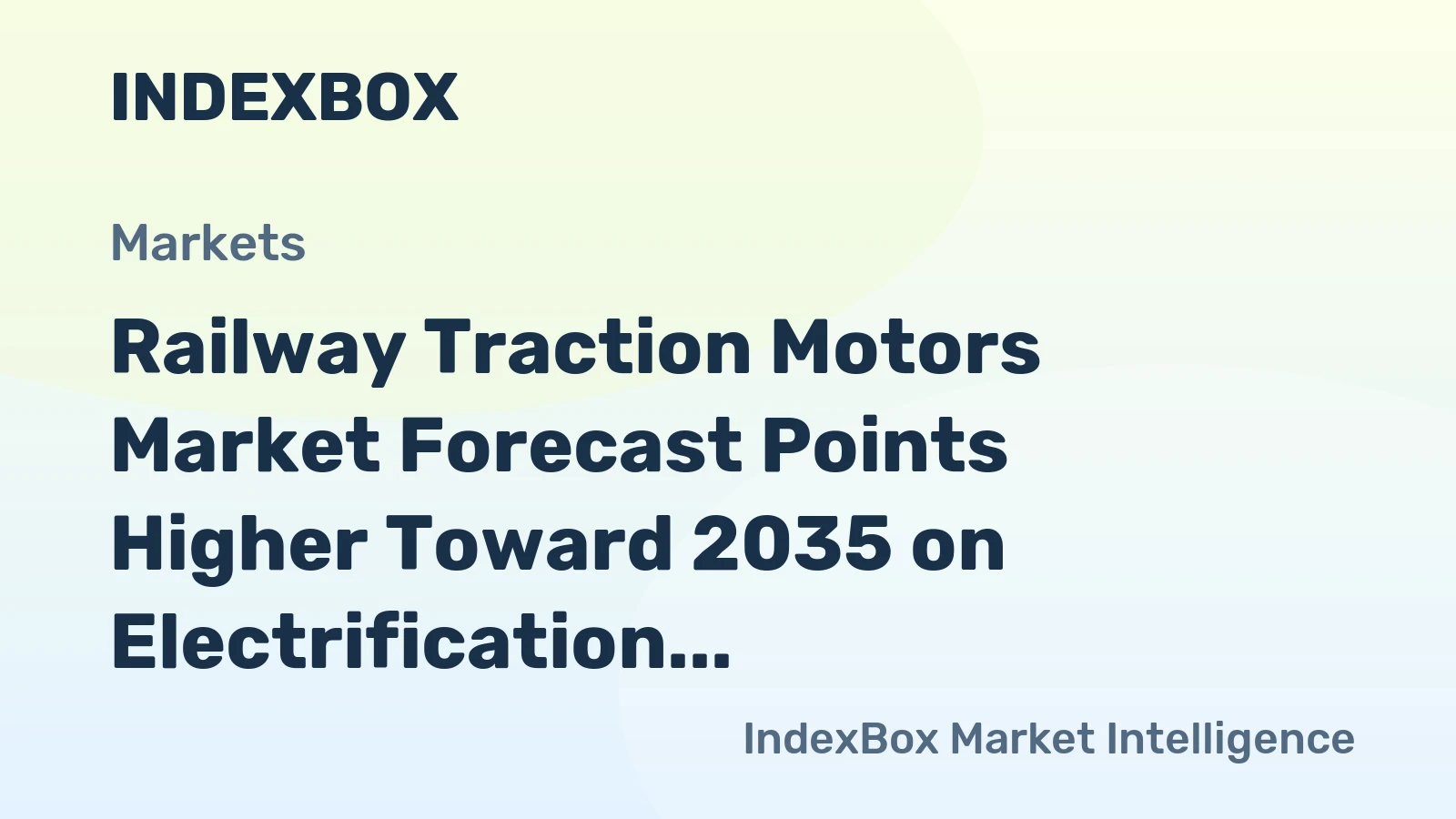 Railway Traction Motors Market Forecast Points Higher Toward 2035 on Electrification Drive