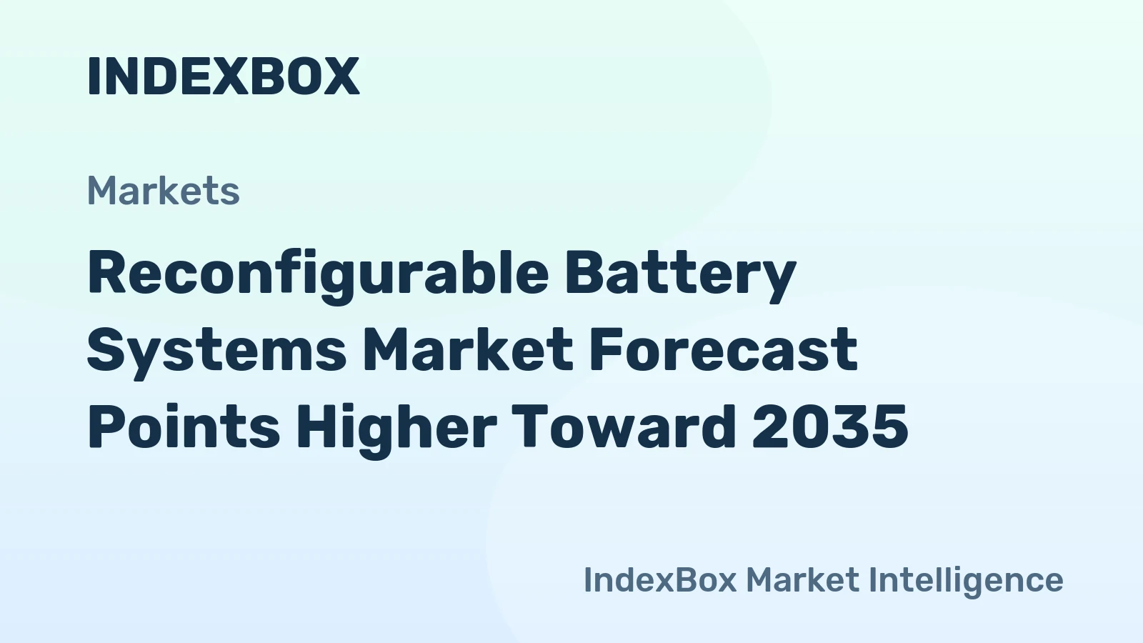 Reconfigurable Battery Systems Market Forecast Points Higher Toward 2035, Driven by Grid Modernization Mandates