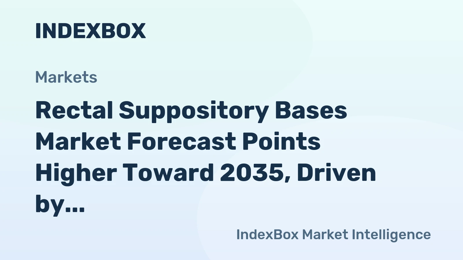 Rectal Suppository Bases Market Forecast Points Higher Toward 2035, Driven by Aging Demographics