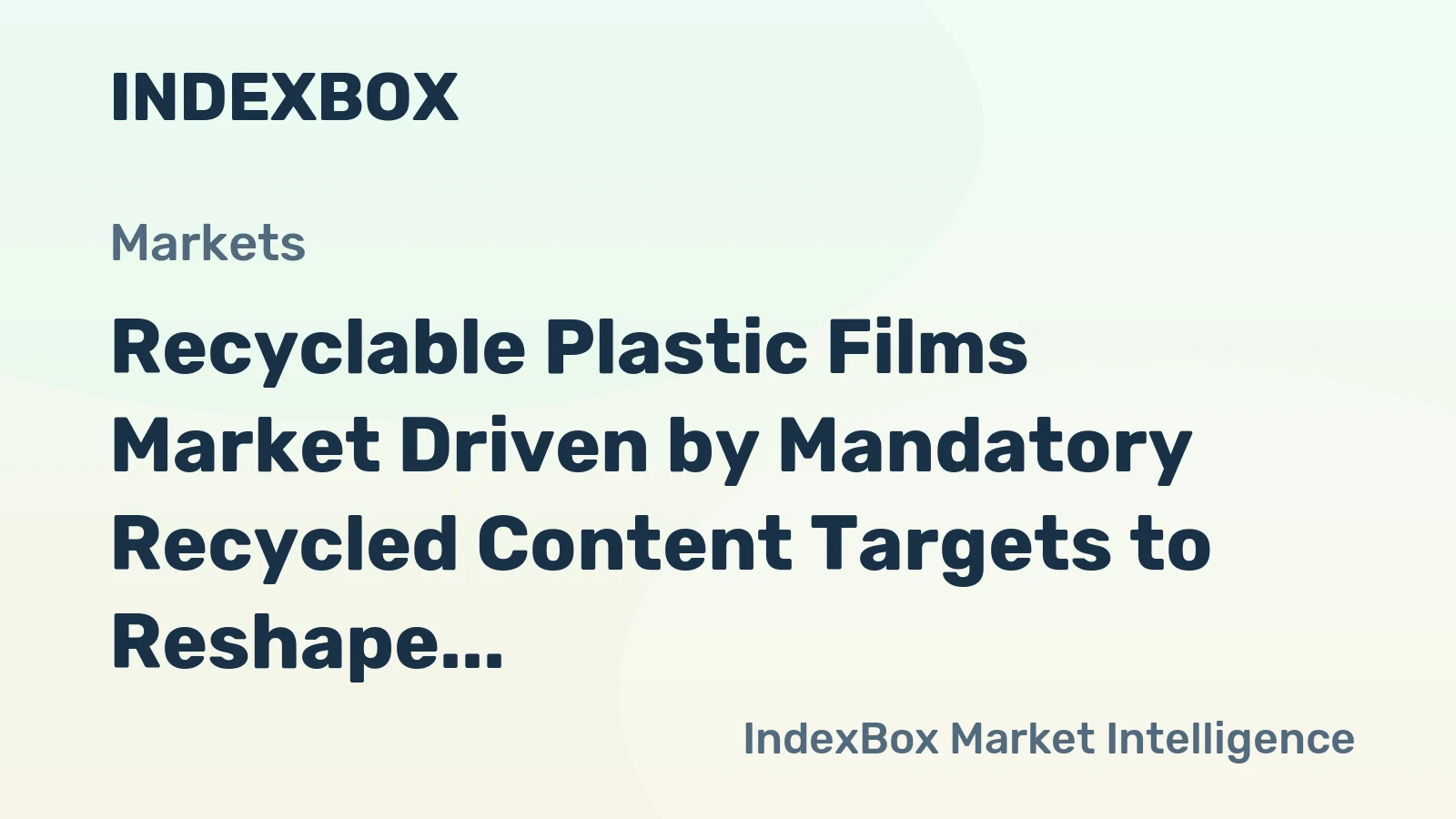 Recyclable Plastic Films Market Driven by Mandatory Recycled Content Targets to Reshape Packaging Through 2035