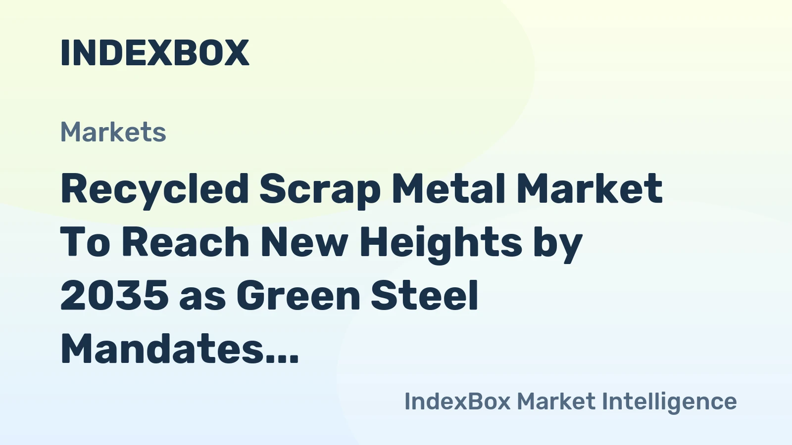 Recycled Scrap Metal Market to Reach New Heights by 2035 as Green Steel Mandates Accelerate Demand