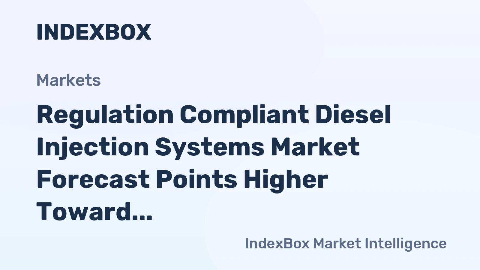 Regulation Compliant Diesel Injection Systems Market Forecast Points Higher Toward 2035 Amid Tightening Emissions Norms
