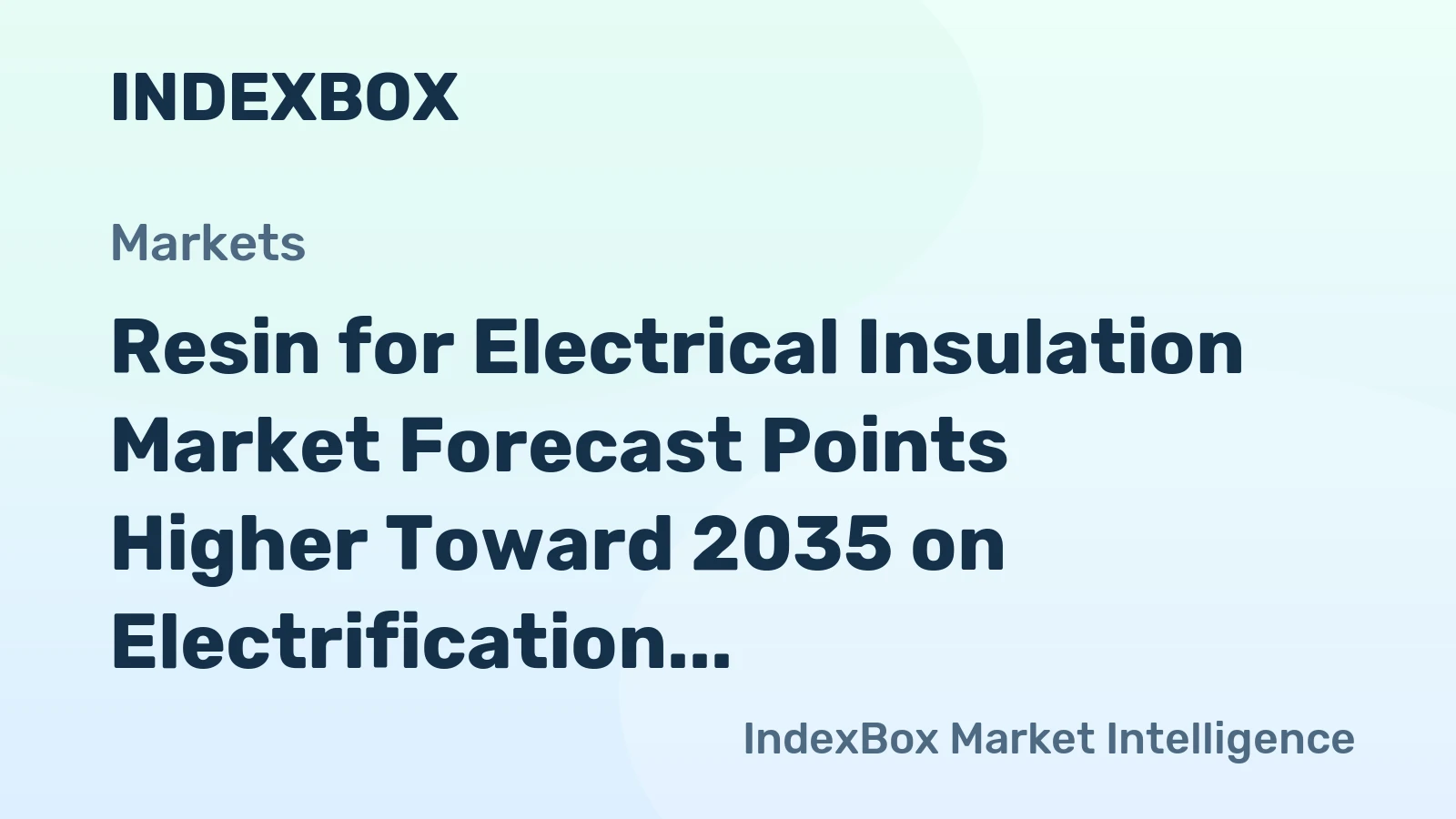 Resin for Electrical Insulation Market Forecast Points Higher Toward 2035 on Electrification and EV Demand