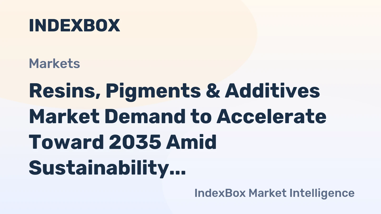 Resins, Pigments & Additives Market Demand to Accelerate Toward 2035 Amid Sustainability and Performance Shifts