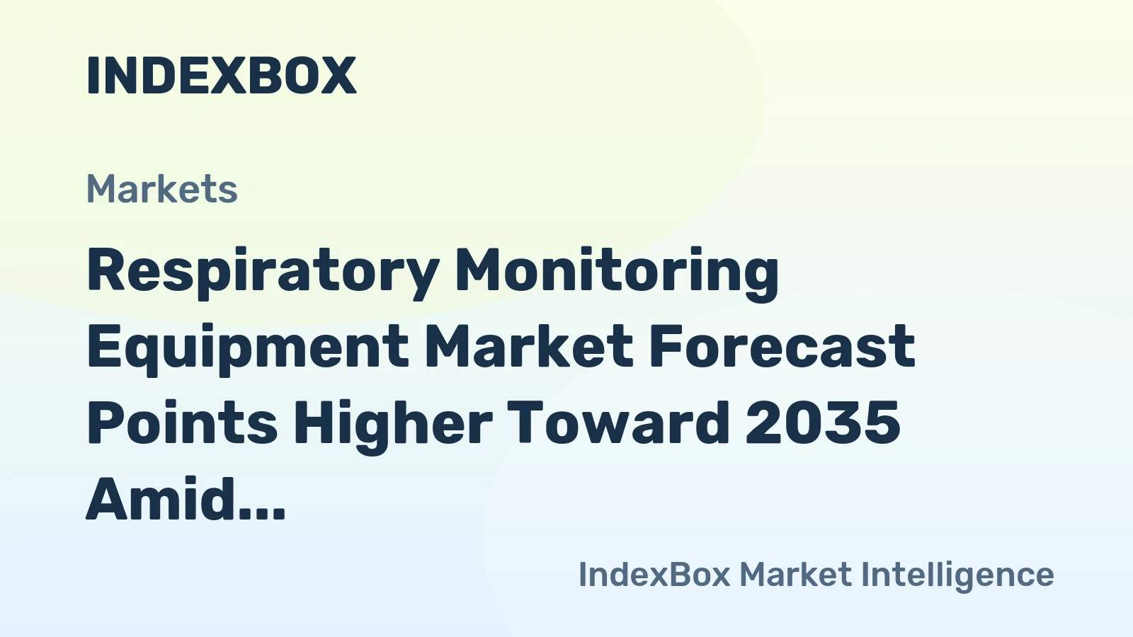 Respiratory Monitoring Equipment Market Forecast Points Higher Toward 2035 Amid Aging Demographics and Homecare Expansion