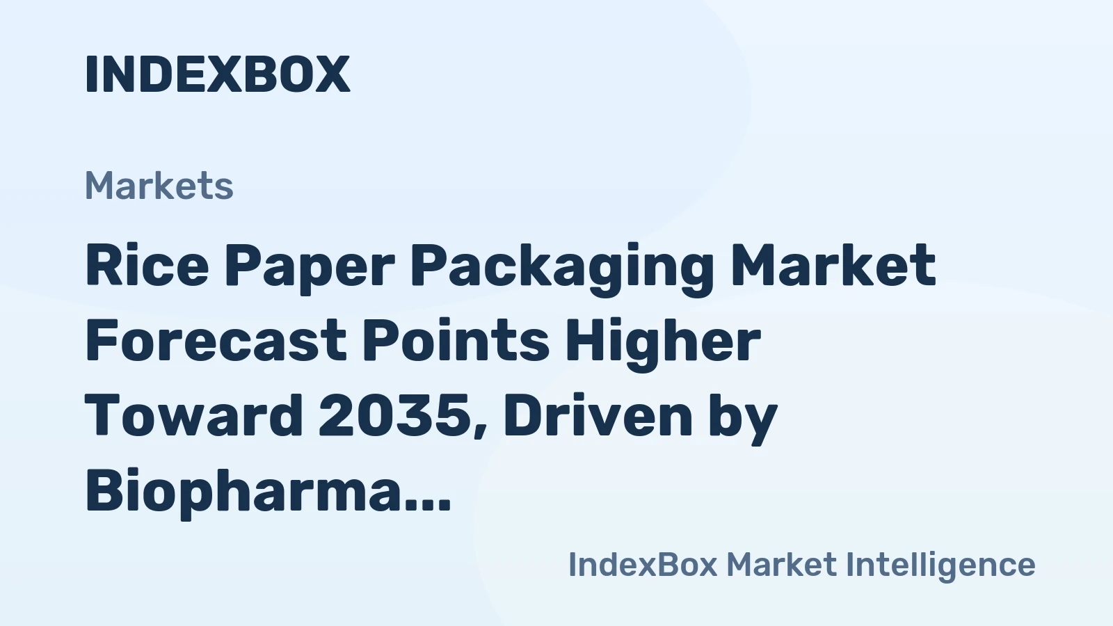 Rice Paper Packaging Market Forecast Points Higher Toward 2035, Driven by Biopharma Single-Use Demand