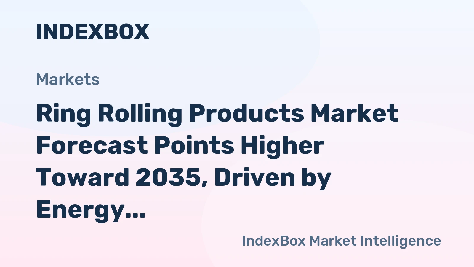 Ring Rolling Products Market Forecast Points Higher Toward 2035, Driven by Energy Transition