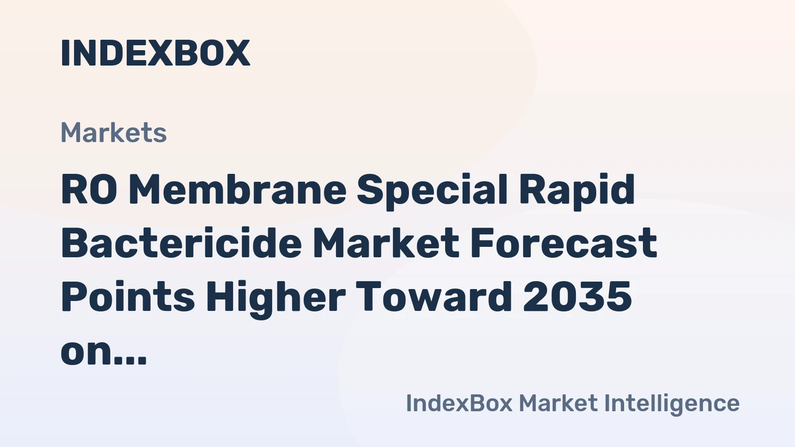 RO Membrane Special Rapid Bactericide Market Forecast Points Higher Toward 2035 on Stringent Water Quality Mandates