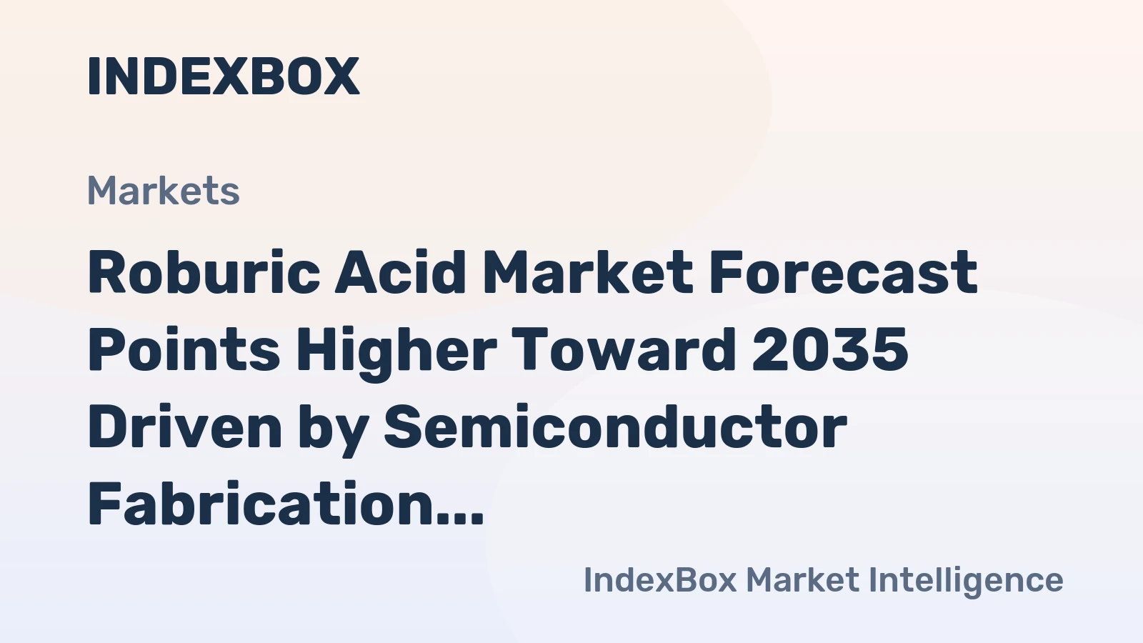 Roburic Acid Market Forecast Points Higher Toward 2035 Driven by Semiconductor Fabrication Expansion