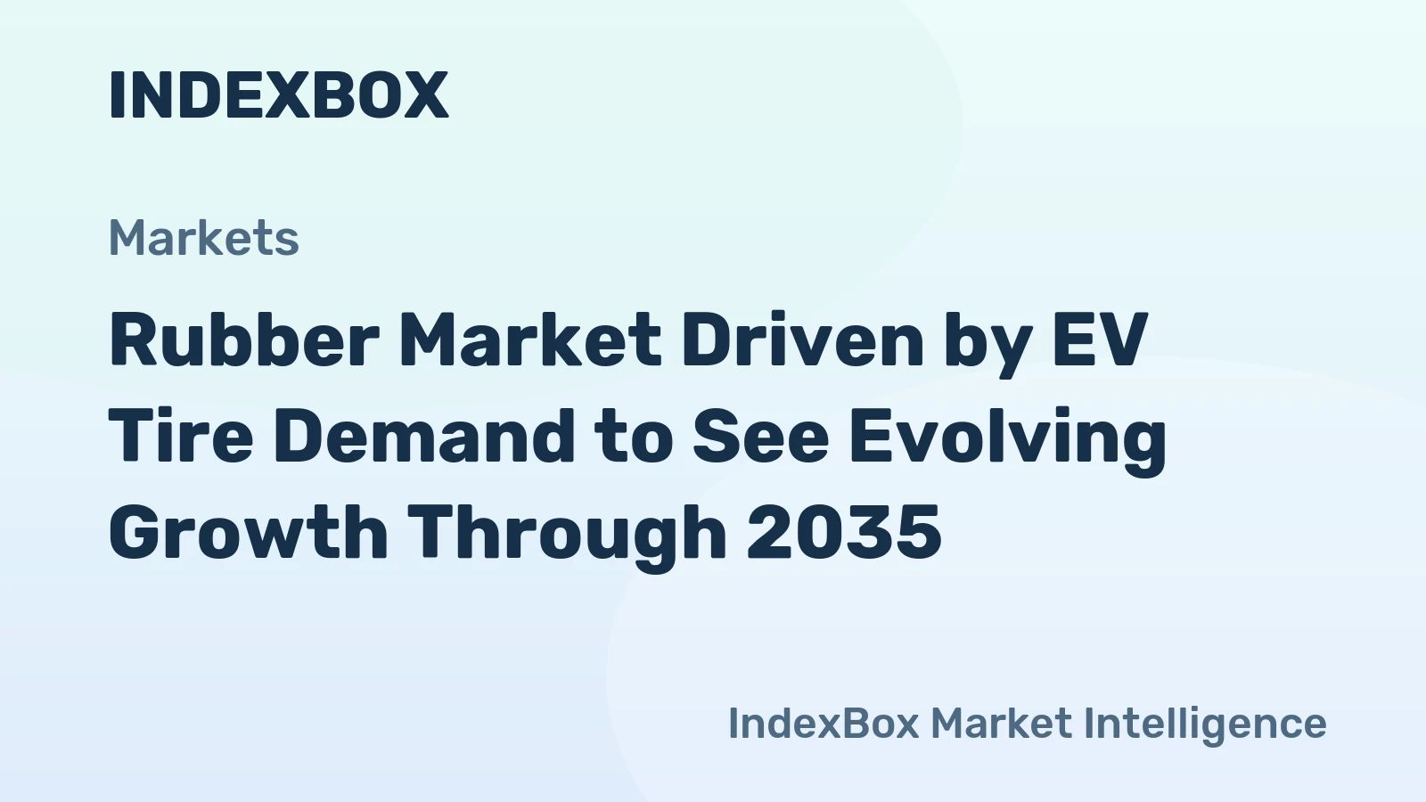 Rubber Market Driven by EV Tire Demand to See Evolving Growth Through 2035