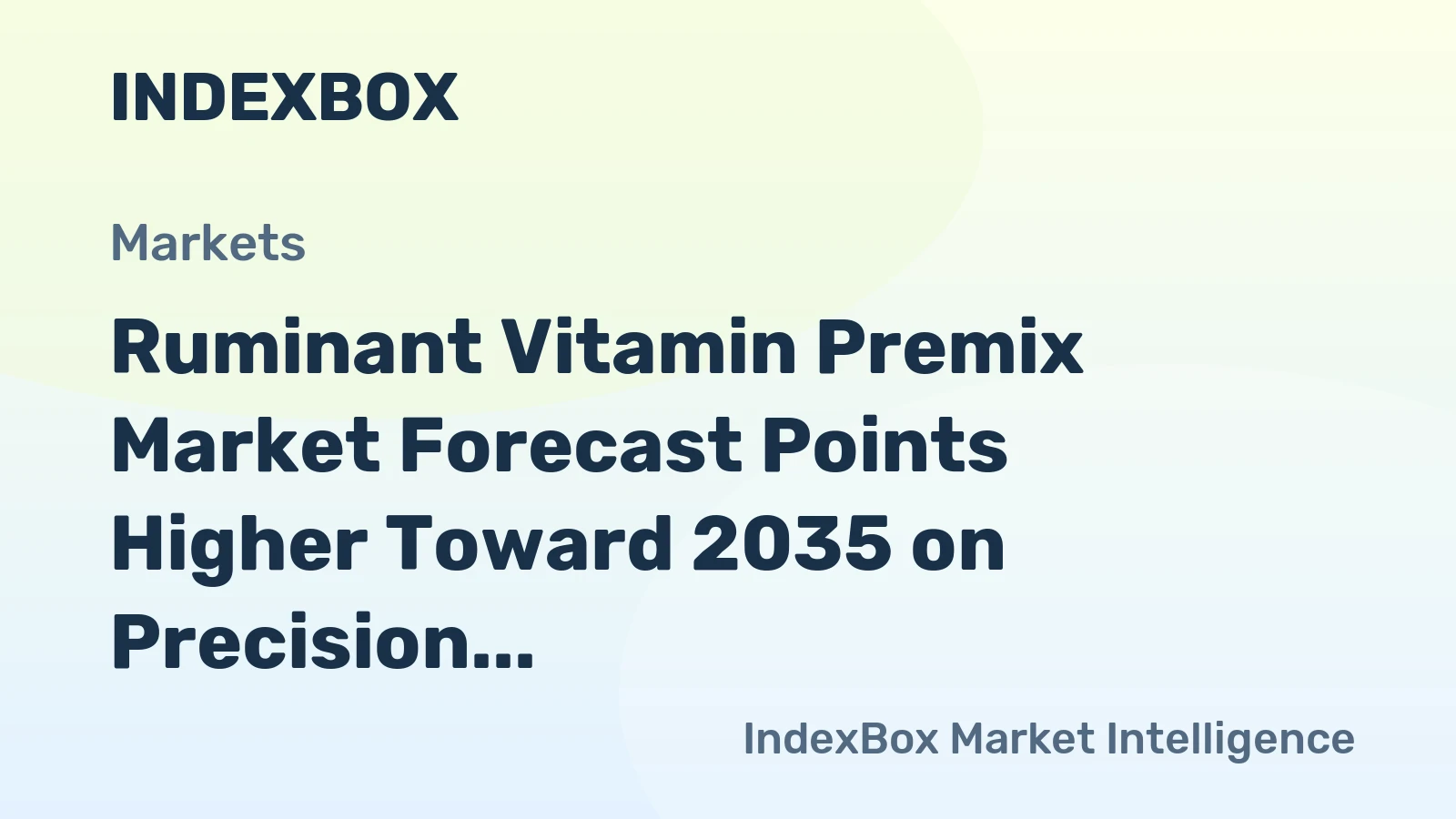 Ruminant Vitamin Premix Market Forecast Points Higher Toward 2035 on Precision Nutrition Adoption