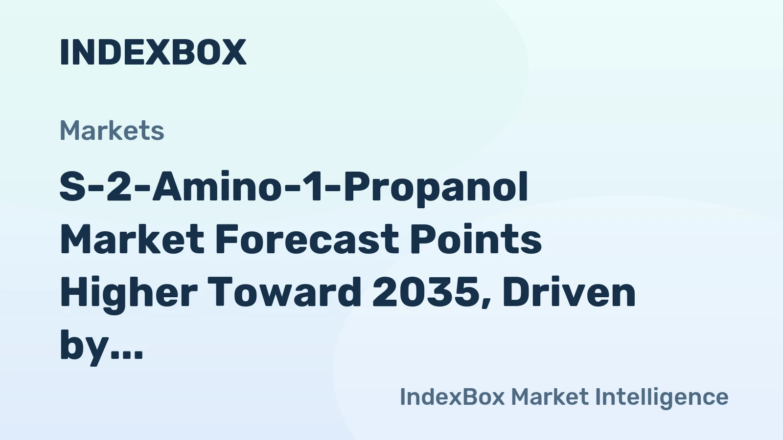 S-2-Amino-1-Propanol Market Forecast Points Higher Toward 2035, Driven by Pharmaceutical Demand