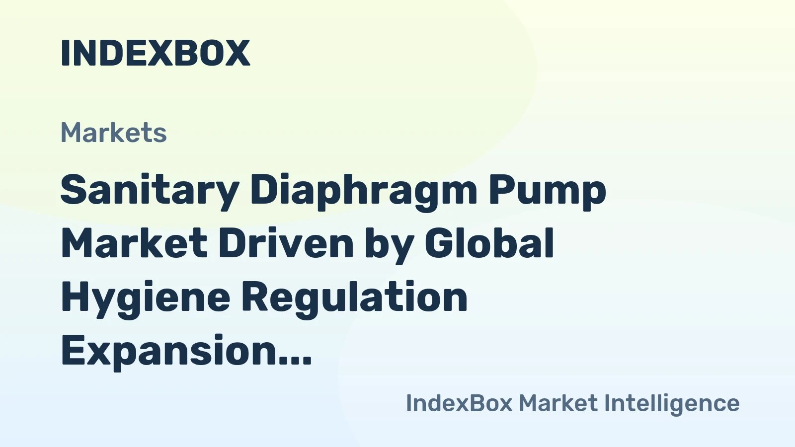 Sanitary Diaphragm Pump Market Driven by Global Hygiene Regulation Expansion Through 2035